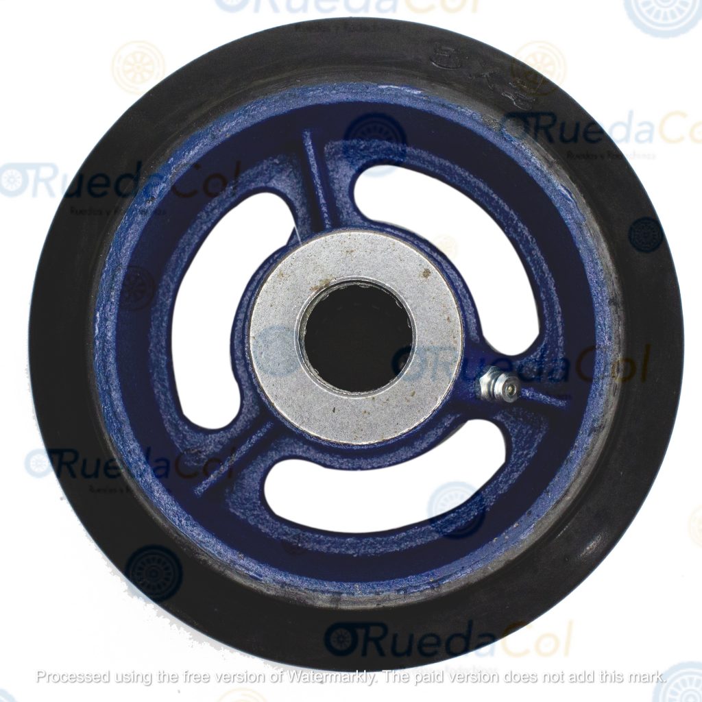 RUEDA RIN EN HIERRO BANDA EN CAUCHO PARA TRABAJO PESADO - RuedaCol